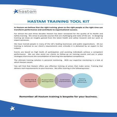 Hastam training tool kit final - jan 2013 | PDF