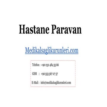 Hastane Paravan - MedikalSaglikUrunleri.com | PPTX