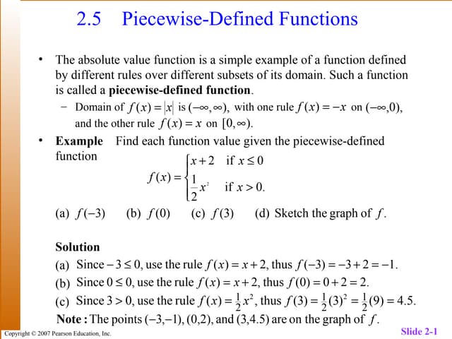 Piecewise functions | PPTX