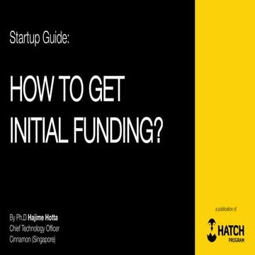 [STARTUP GUIDE] How to get initial funding? | PPT