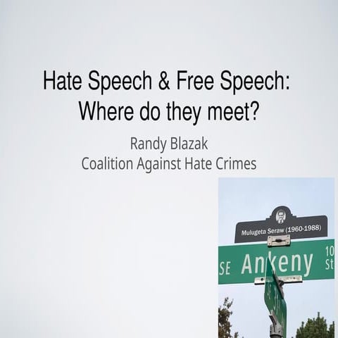 Hate-Speech-Free-Speech-Blazak-PPT.pptx. | PPT