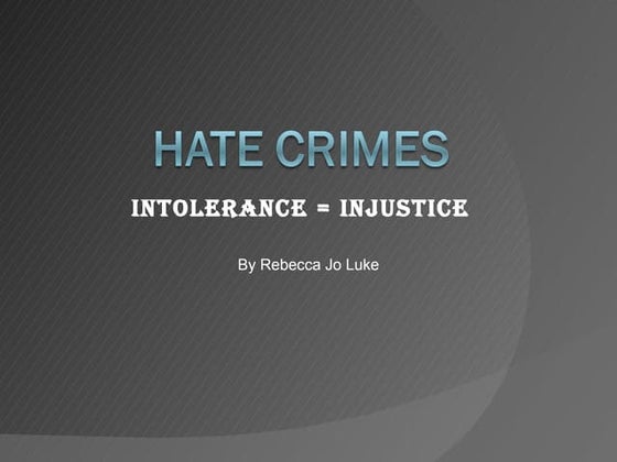 Hate Crime | PPT