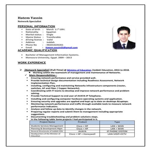 Hatem yassin cv | PDF