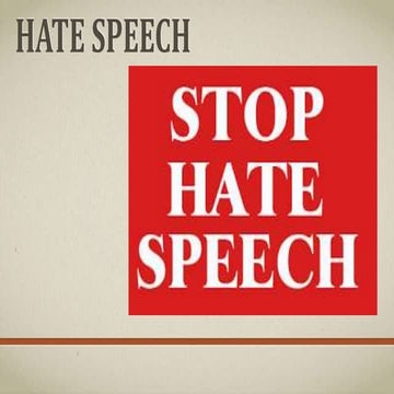 Hate speech | PPTX
