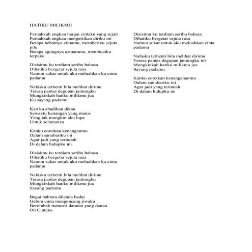 Hatiku milikmu | DOC