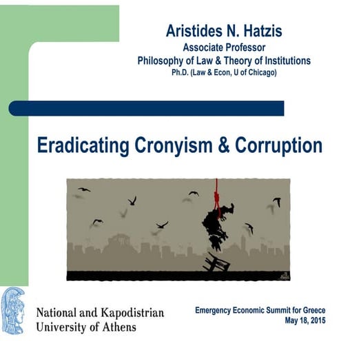 Eradicating Cronyism and Corruption in Greece | PDF