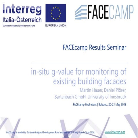 in-situ g-value for monitoring of existing building facades Daniel ...