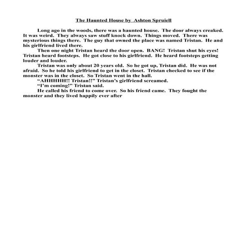 The Haunted House | ODT