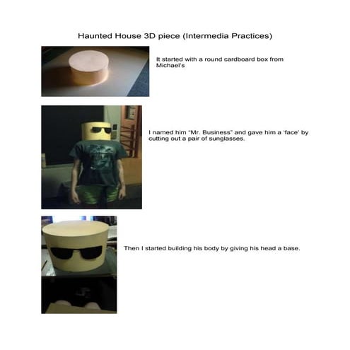 Haunted house 3 d piece (intermedia practices) | PDF