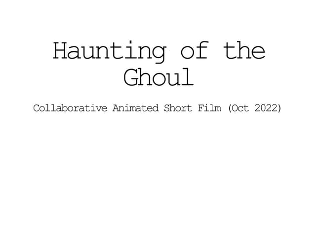Haunting Of The Ghoul Storyboardpdf