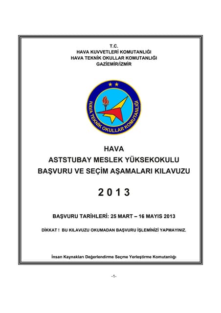 2013 PMYO Başvuru Klavuzu | PDF