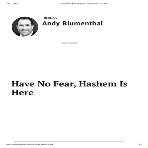 Have No Fear, Hashem Is Here.pdf