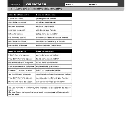 Have to affirmative and negative (stage 2) | PDF