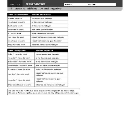 Have to affirmative and negative (stage 3) | PDF