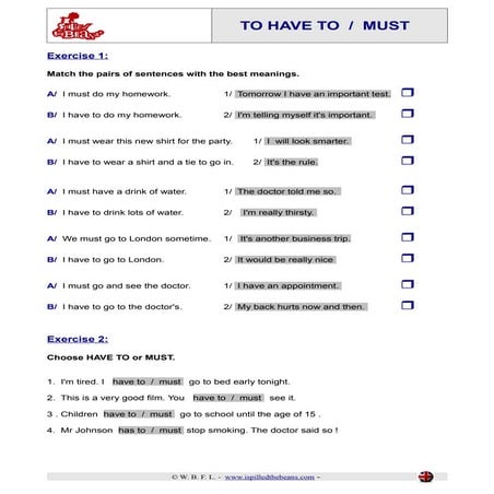 Have to and must | PDF
