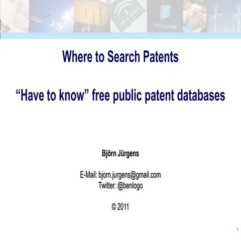 Patent database | PPTX