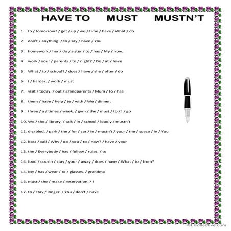 Must - mustn't | PPT