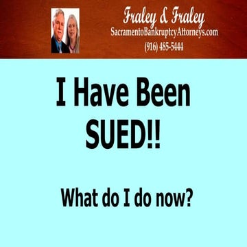 Have you been sued | PPTX | Personal Debt | Personal Finance