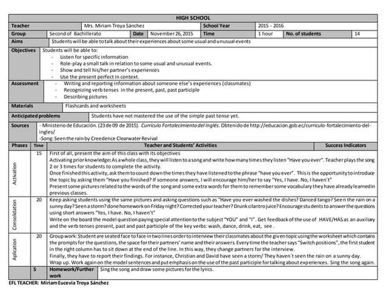 Personal information lesson plan and flash card | PDF