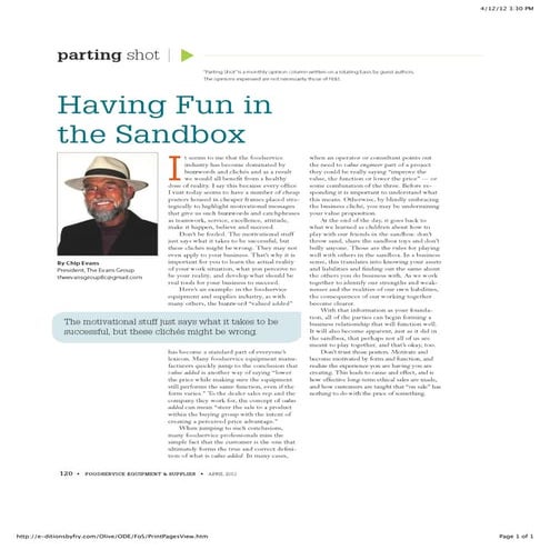 Having Fun In The Sandbox | PDF | Retail Industry | Industries