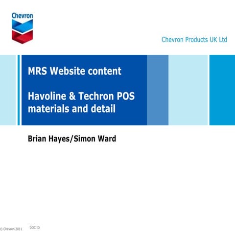 Havoline west africa ppt mrs website | PPTX