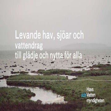 Havs- och vattenmyndighetens officiella presentation på svenska | PPTX