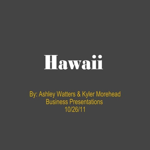 Hawaii | PPT | Travel