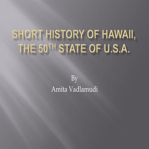 Hawaii, the 50th State of U.S.A. | PDF