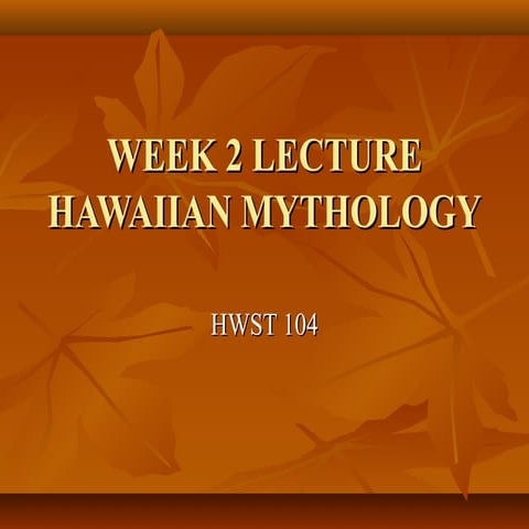 Hawaiian mythology | PPT