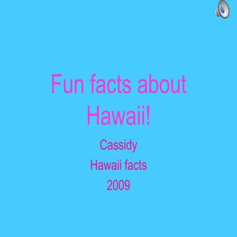 Hawaii Facts | PPTX