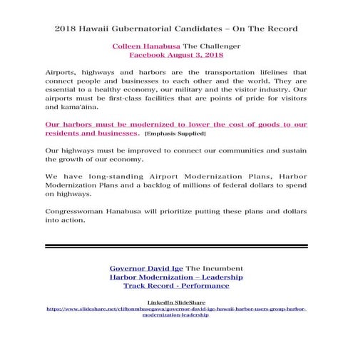 Hawaii Gubernatorial Candidates Colleen Hanabusa and David Ige - Square ...