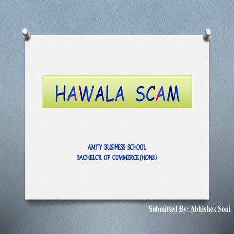Hawala Scandal | PPTX