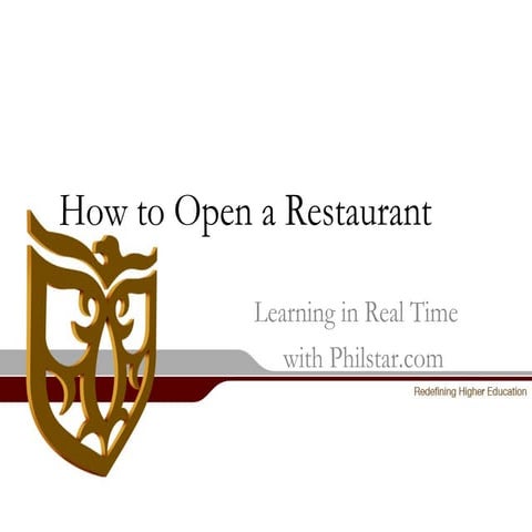 How To Open Your Own Restaurant | PPT