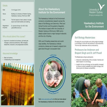 Hawkesbury institute soil biology masterclass | PDF