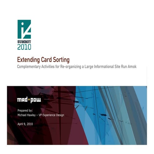 Card Sorting: designing usable categories | PDF