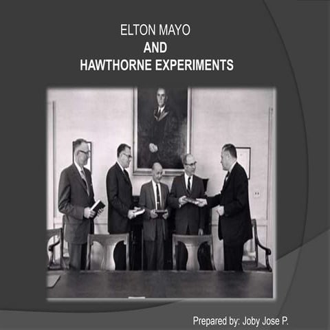Hawthrone studies explained | PPTX