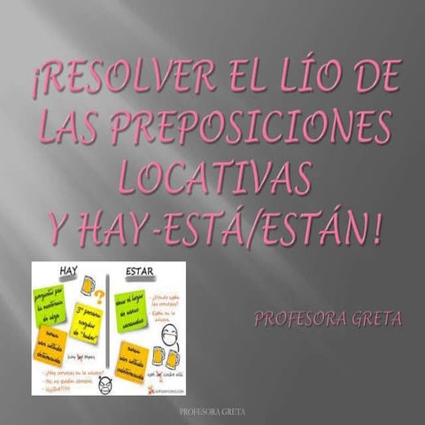 Preposiciones y Hay-estar | PPTX