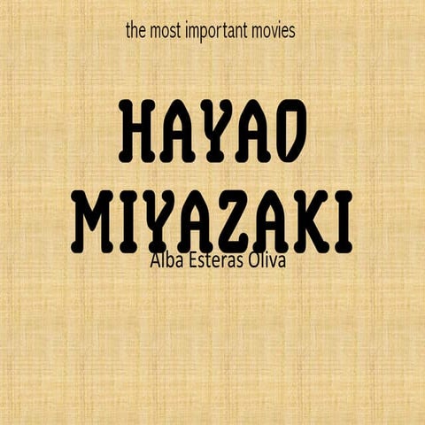 Hayao miyazaki | PPT