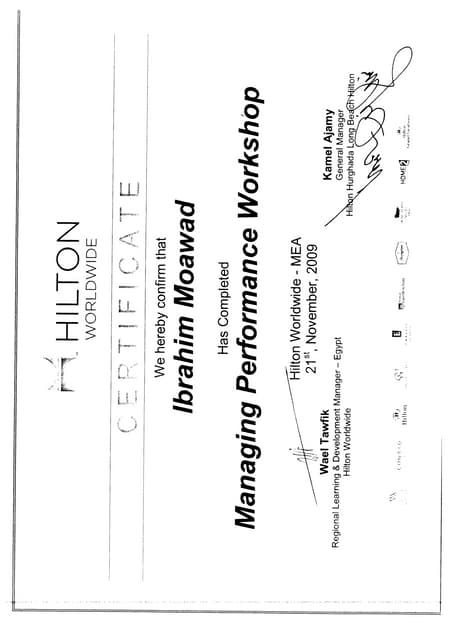 Hilton International Training. | PDF