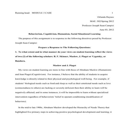 Mae502 Module 3 Case | PDF | Educational Assessment | Education