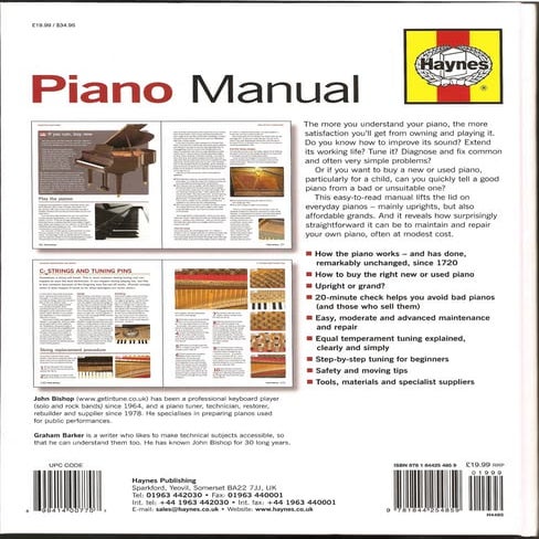 Haynes piano manual back | PDF