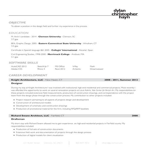 Hayn resume 2012 | PDF