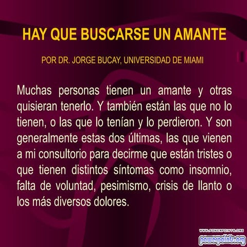 Hay que buscarse un amante | PPS
