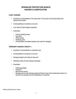 Basic Guide to NFPA 13 Occupancy and Commodity Classifications | PPT