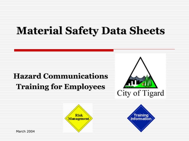 Msds training | PPTX