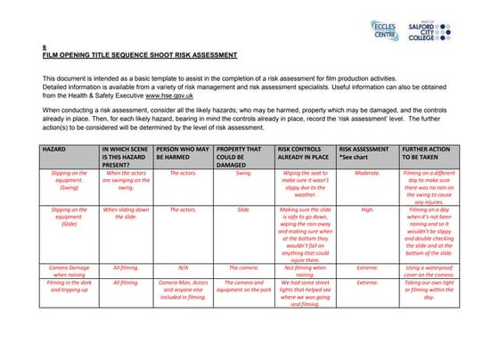 Potential hazard.docx sports hall | PDF