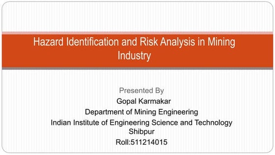 Mine accidents causes, prevention and control | PPT