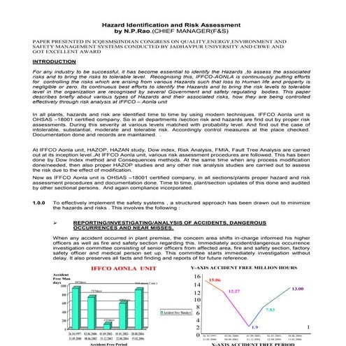 Hazard Identification And Risk Assessment | PDF