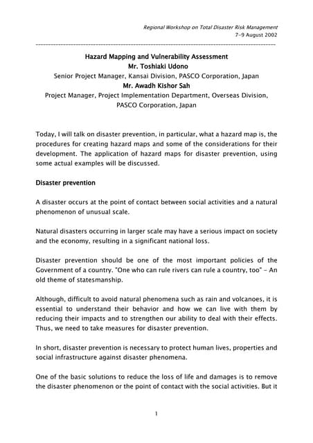 Lesson 4. Community Based Hazard and Evacuation Mapping | PPTX