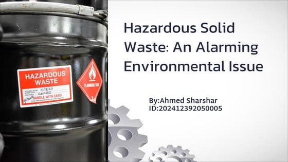 HAZARDOUS WASTE MANAGEMENT---PPT | PPTX